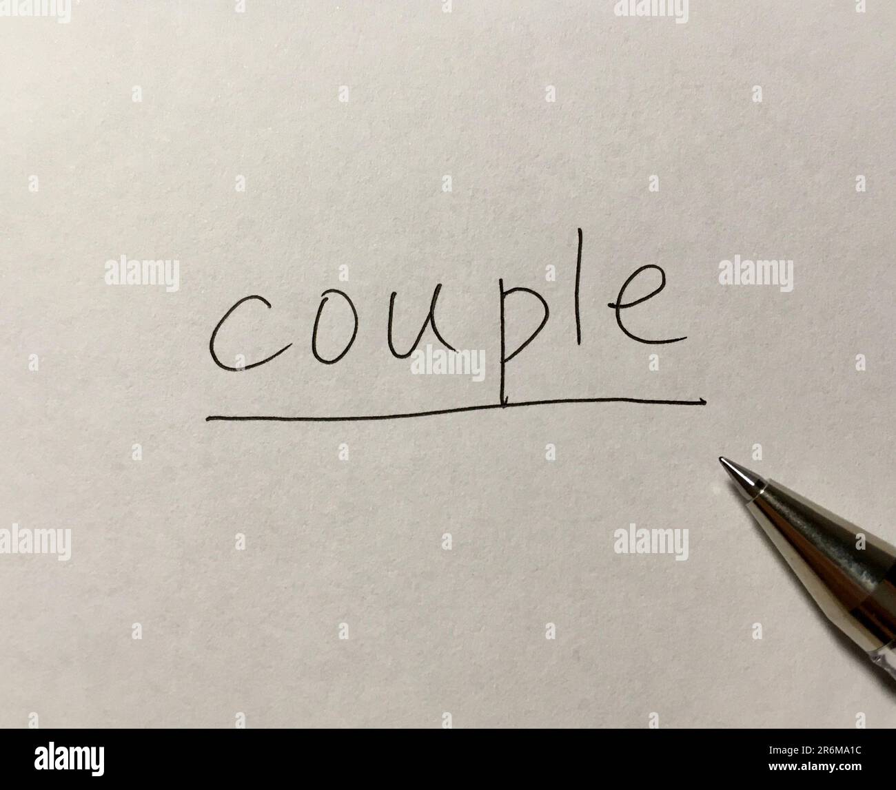 Couple concept word on paper background Stock Photo - Alamy