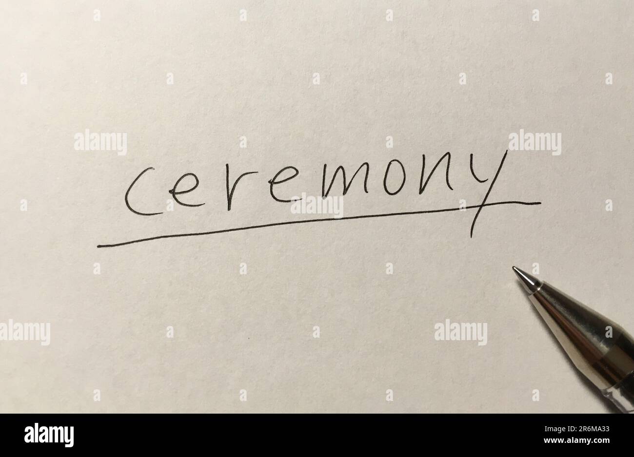 Ceremony concept word on paper background Stock Photo - Alamy
