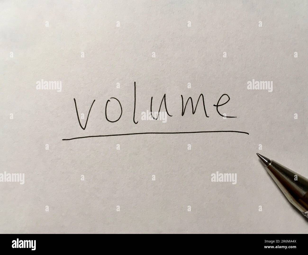 Volume concept word on paper background Stock Photo - Alamy