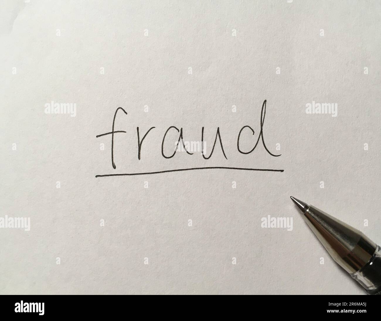 Fraud concept word on paper background Stock Photo - Alamy