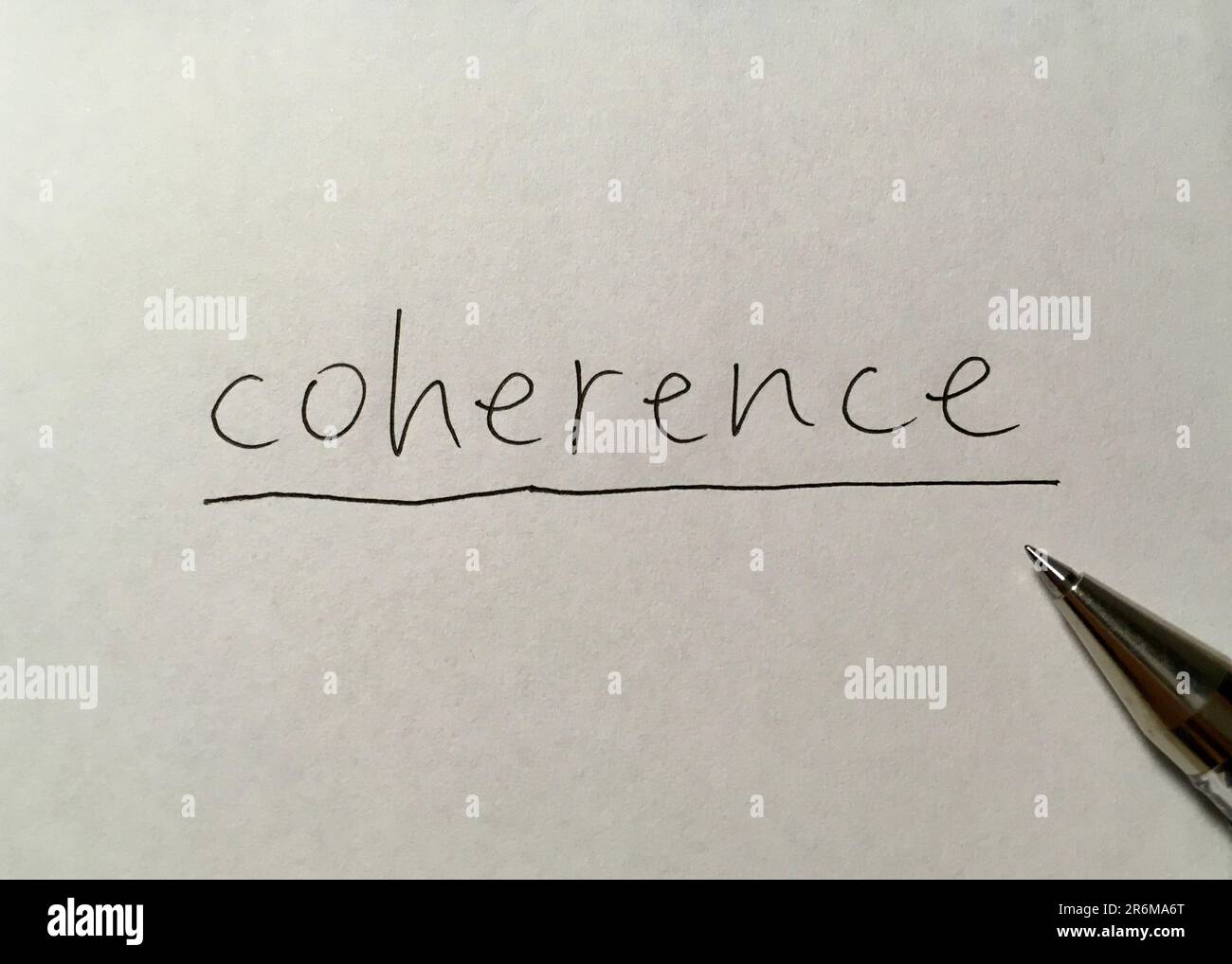 Coherence concept word on paper background Stock Photo - Alamy