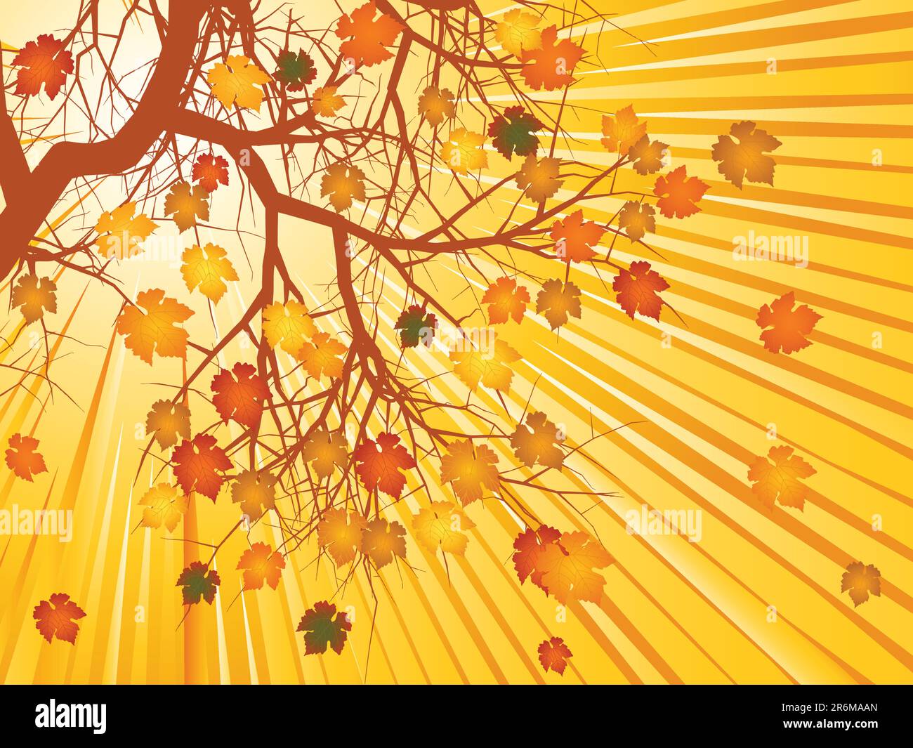 Golden tree illustration hi-res stock photography and images - Alamy