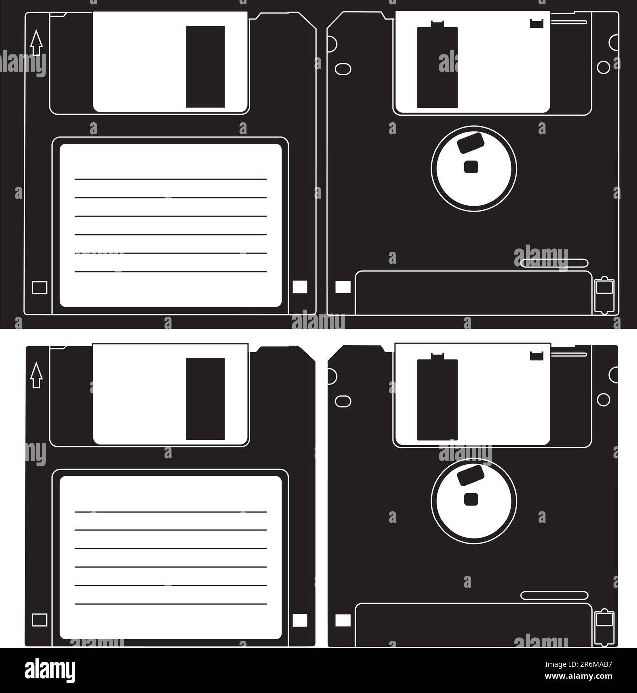 Diskette of 3.5 inches. A vector illustration. It is adapted for a ...