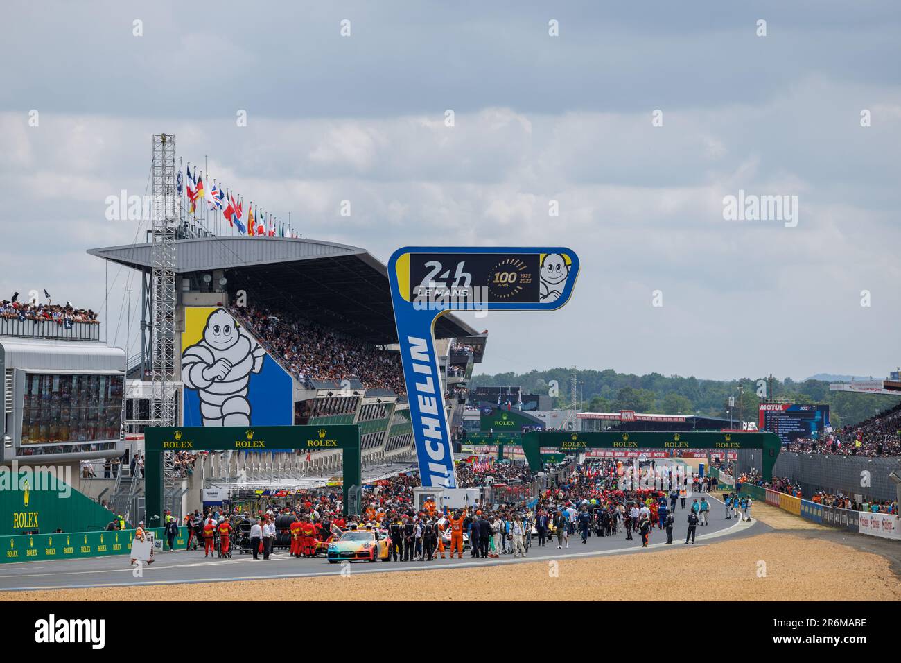 Le Mans, France. 10th June, 2023. start of the race, depart, during the ...