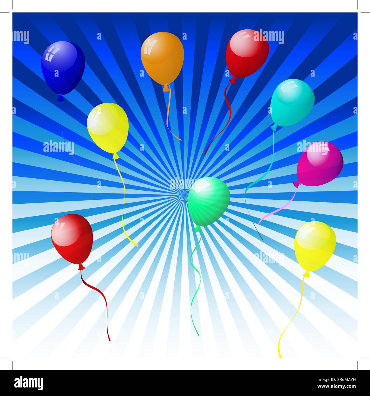 Beautiful balloons in the air. Vector illustration Stock Vector Image ...