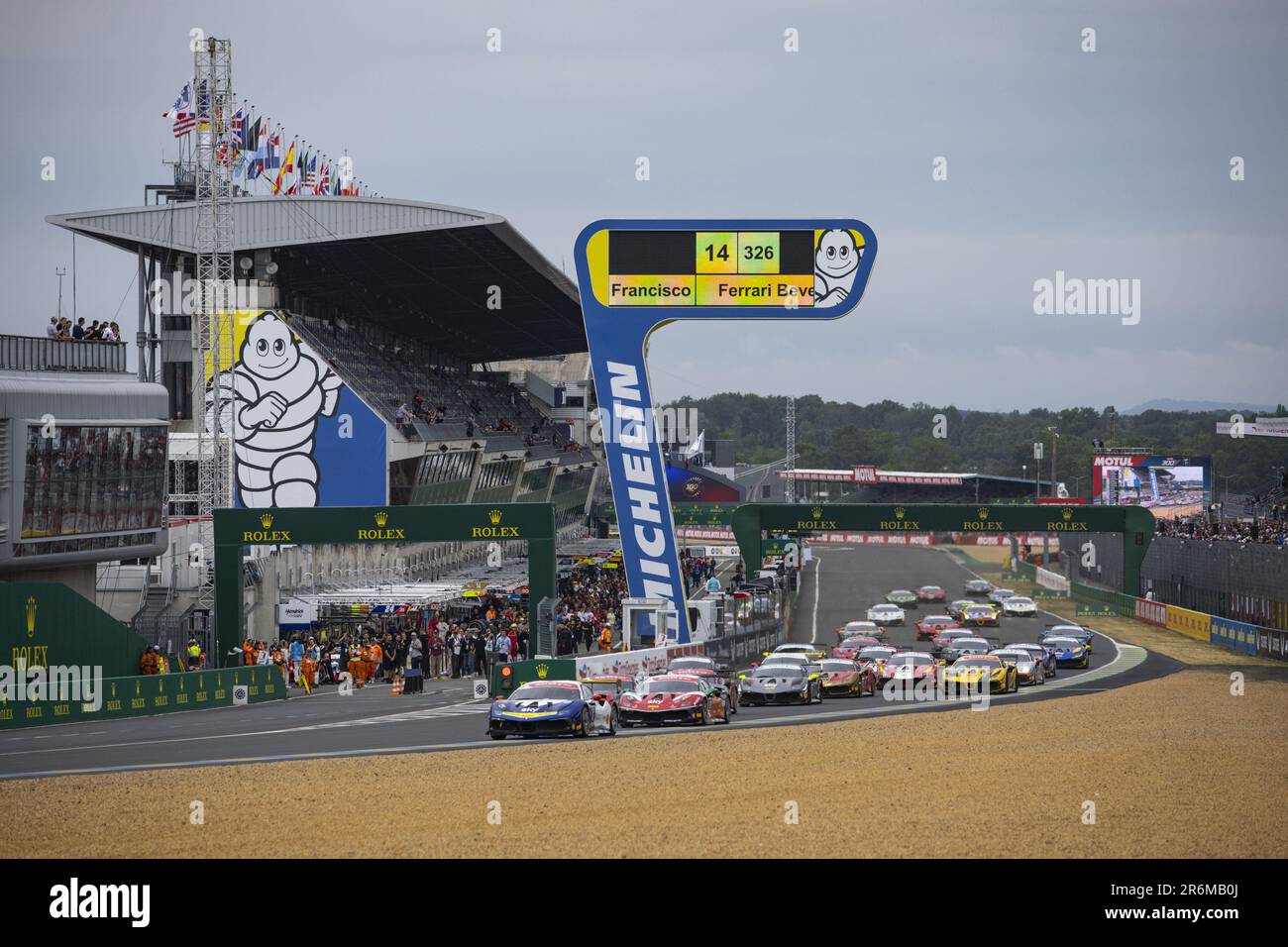 Le Mans, France. 10th June 2023. Ferrari challenge start with 06 ...