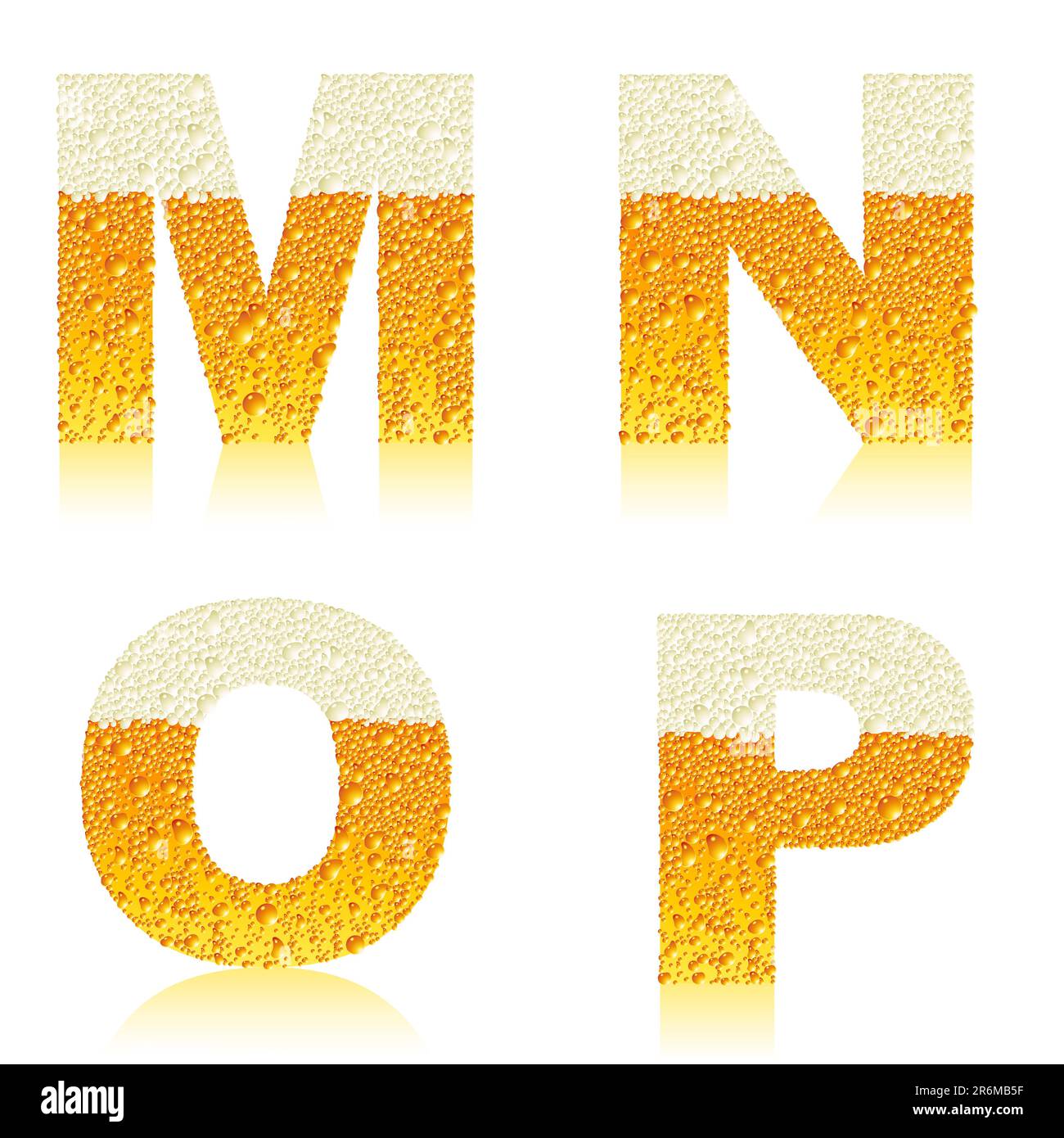 alphabet beer, this illustration may be useful as designer work Stock ...
