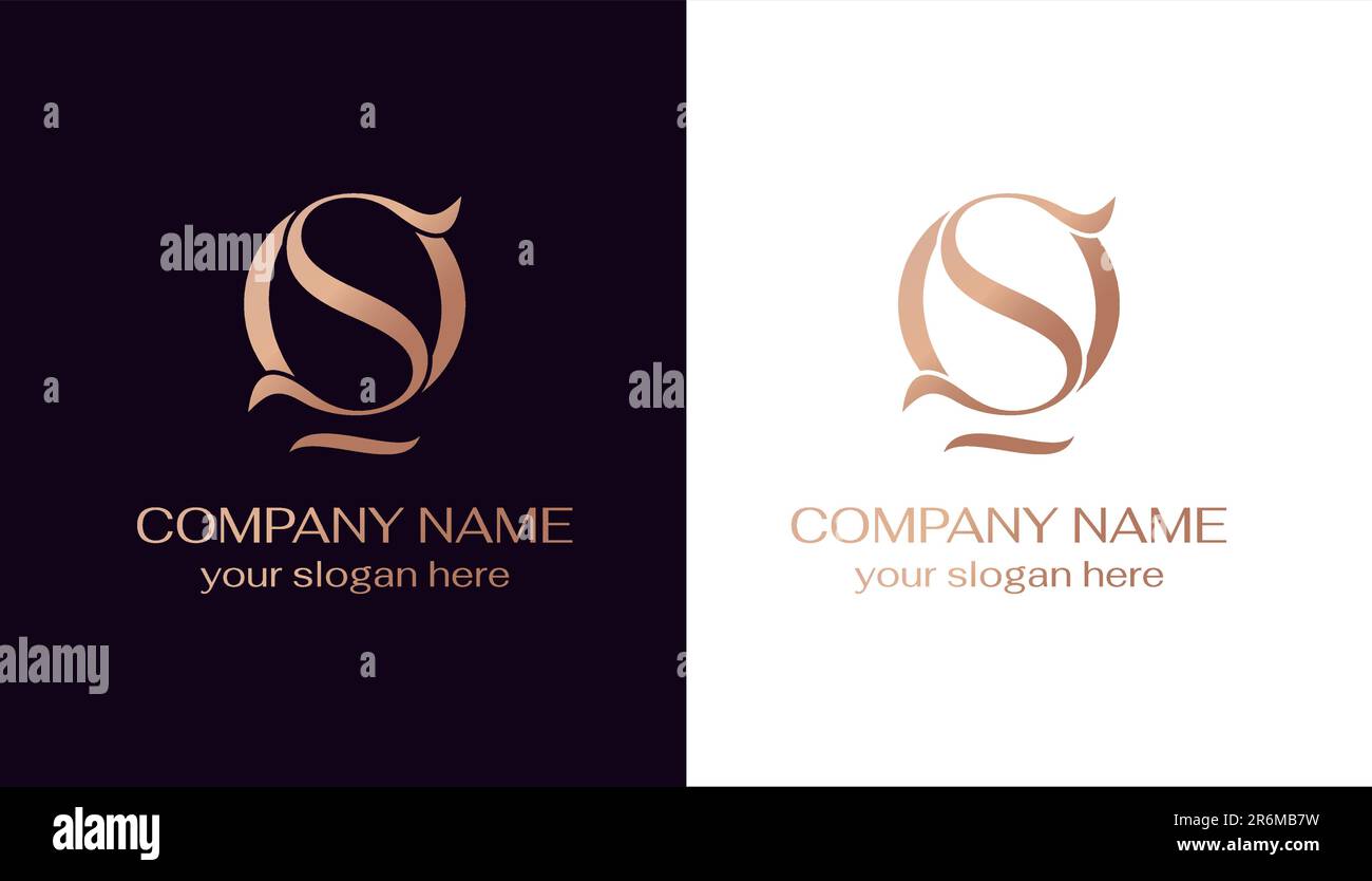 OS logo or SO monogram. OS letter logo template elements. personal monogram. Vector elegant logo ...