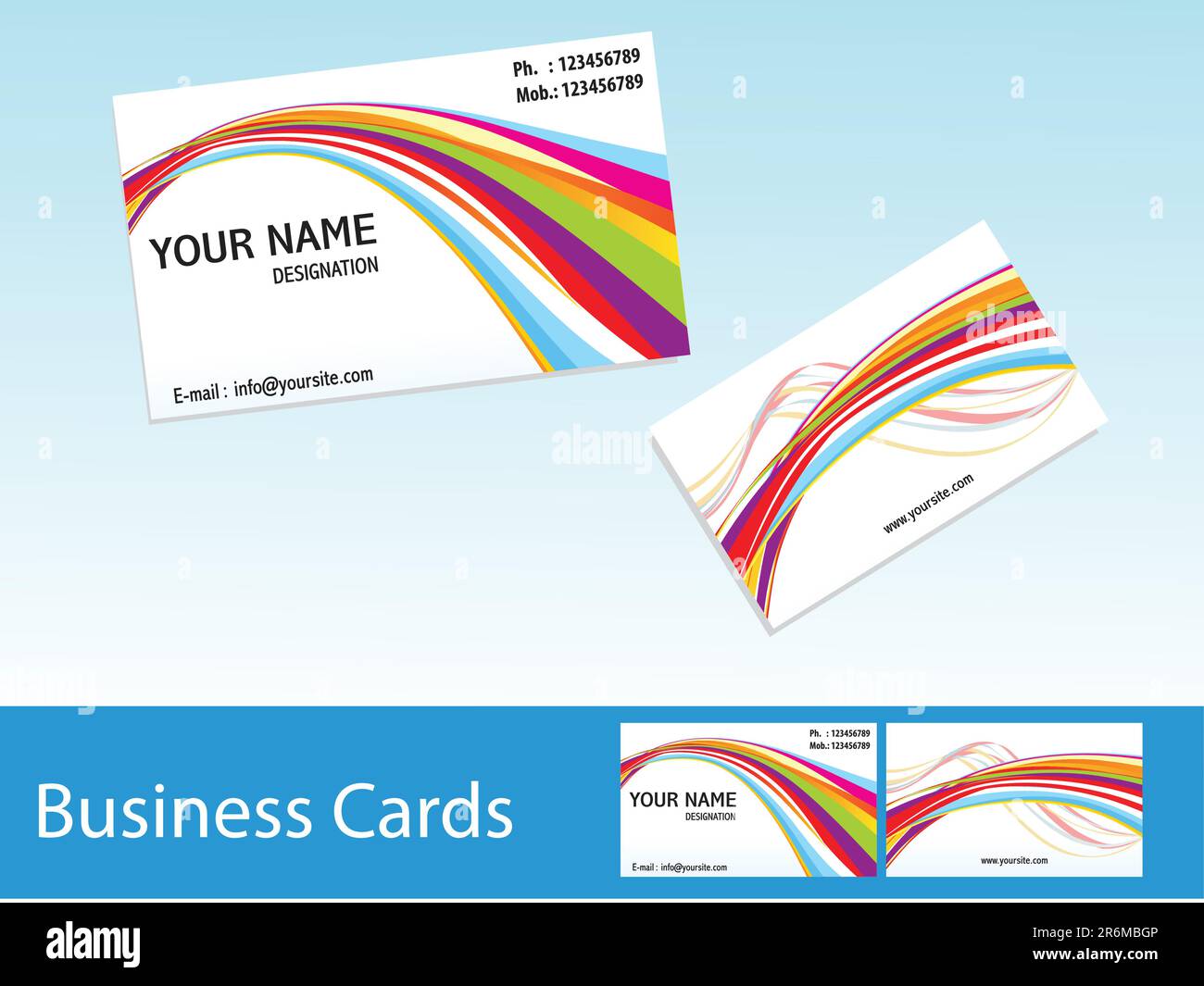 abstract colorful business cards template vector illustration Stock ...