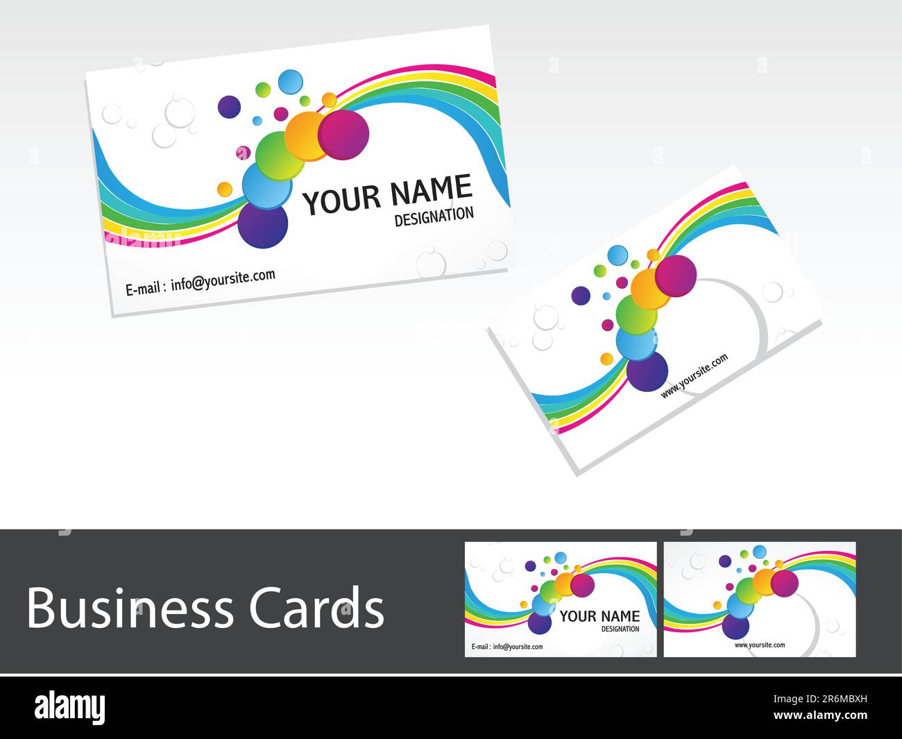 abstract colorful business cards template vector illustration Stock ...