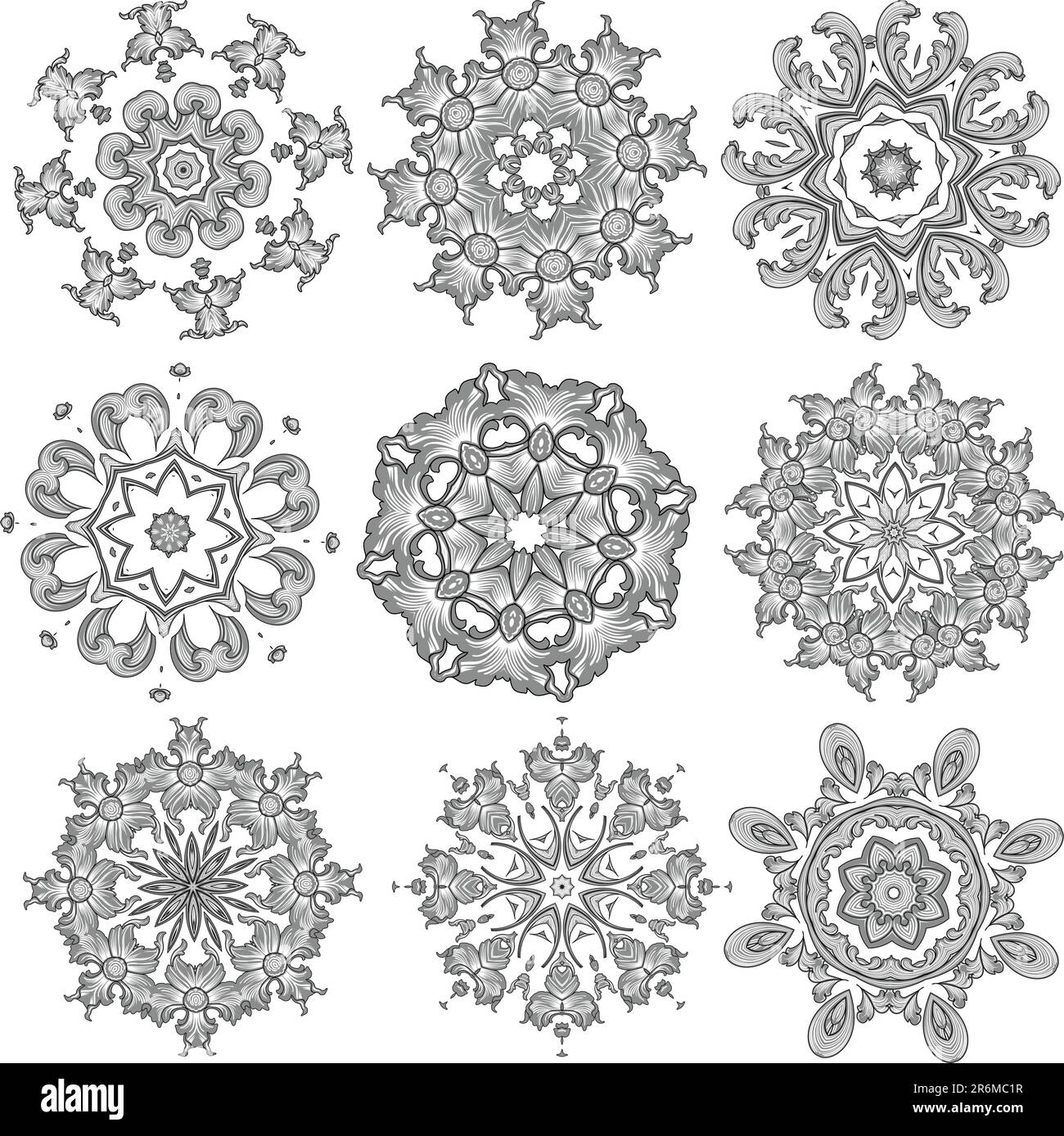 Floral Embroidery design patterns collection Stock Vector Image & Art ...