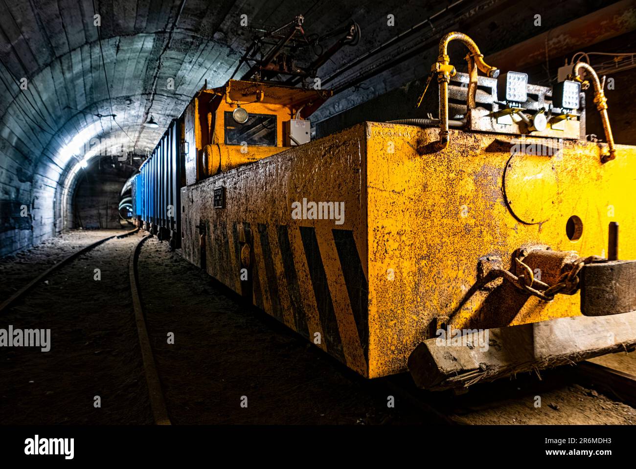 Miners train in the Cogne mine Stock Photo - Alamy