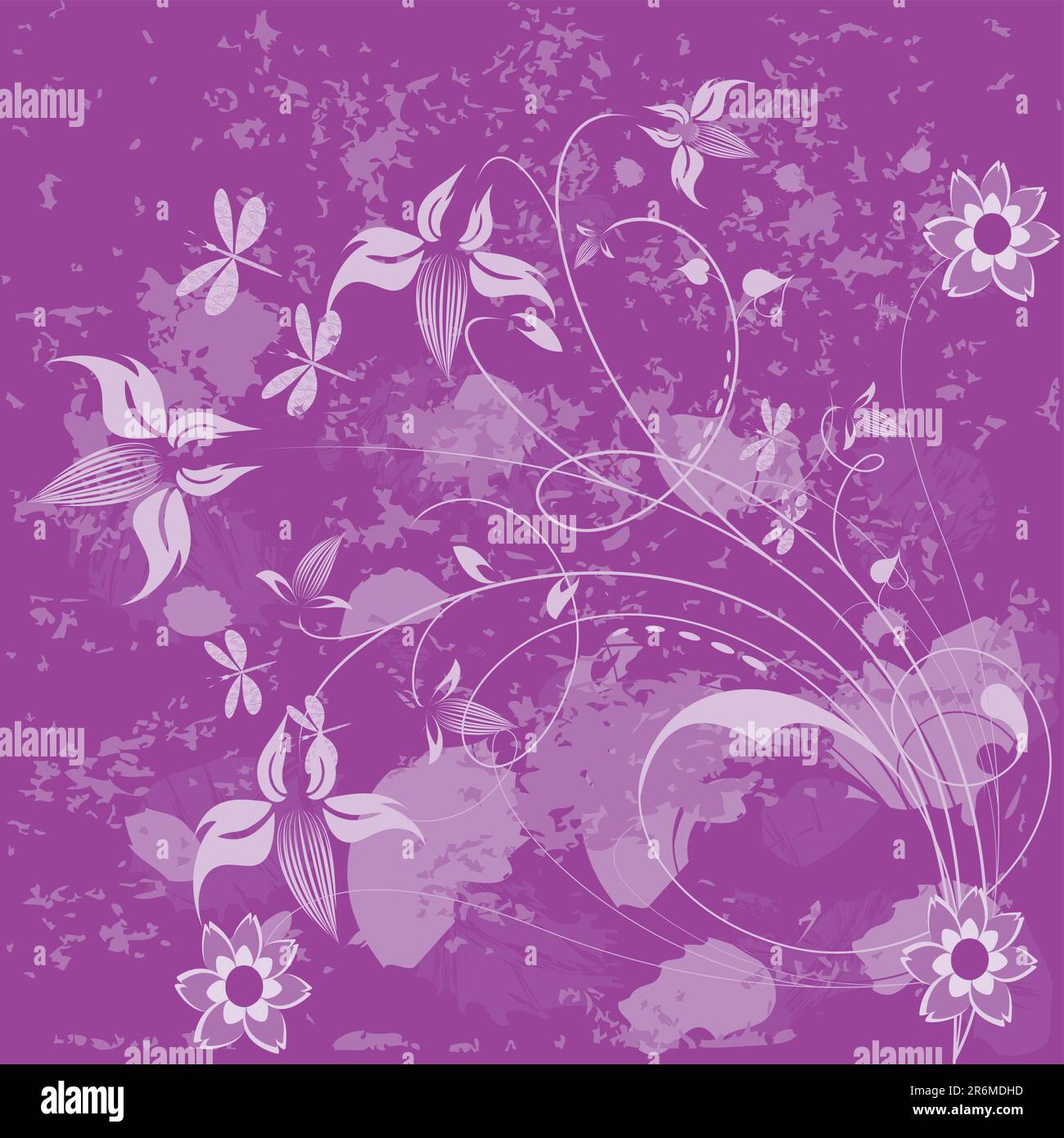 Floral background with a frame for a text. Please see some similar ...