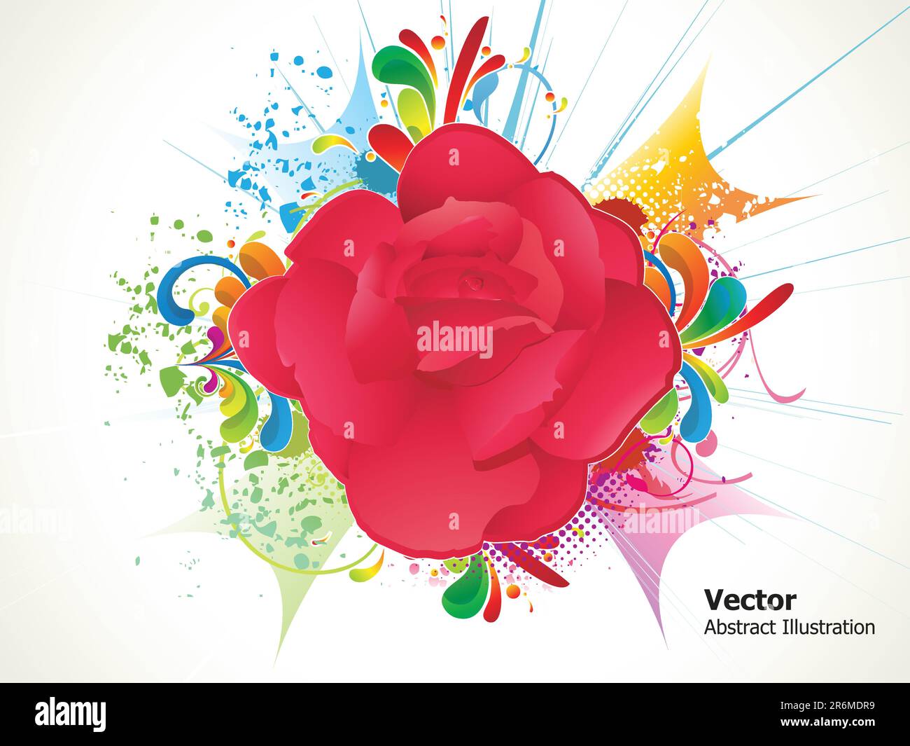 Detailed image of red rose Stock Vector Images - Alamy