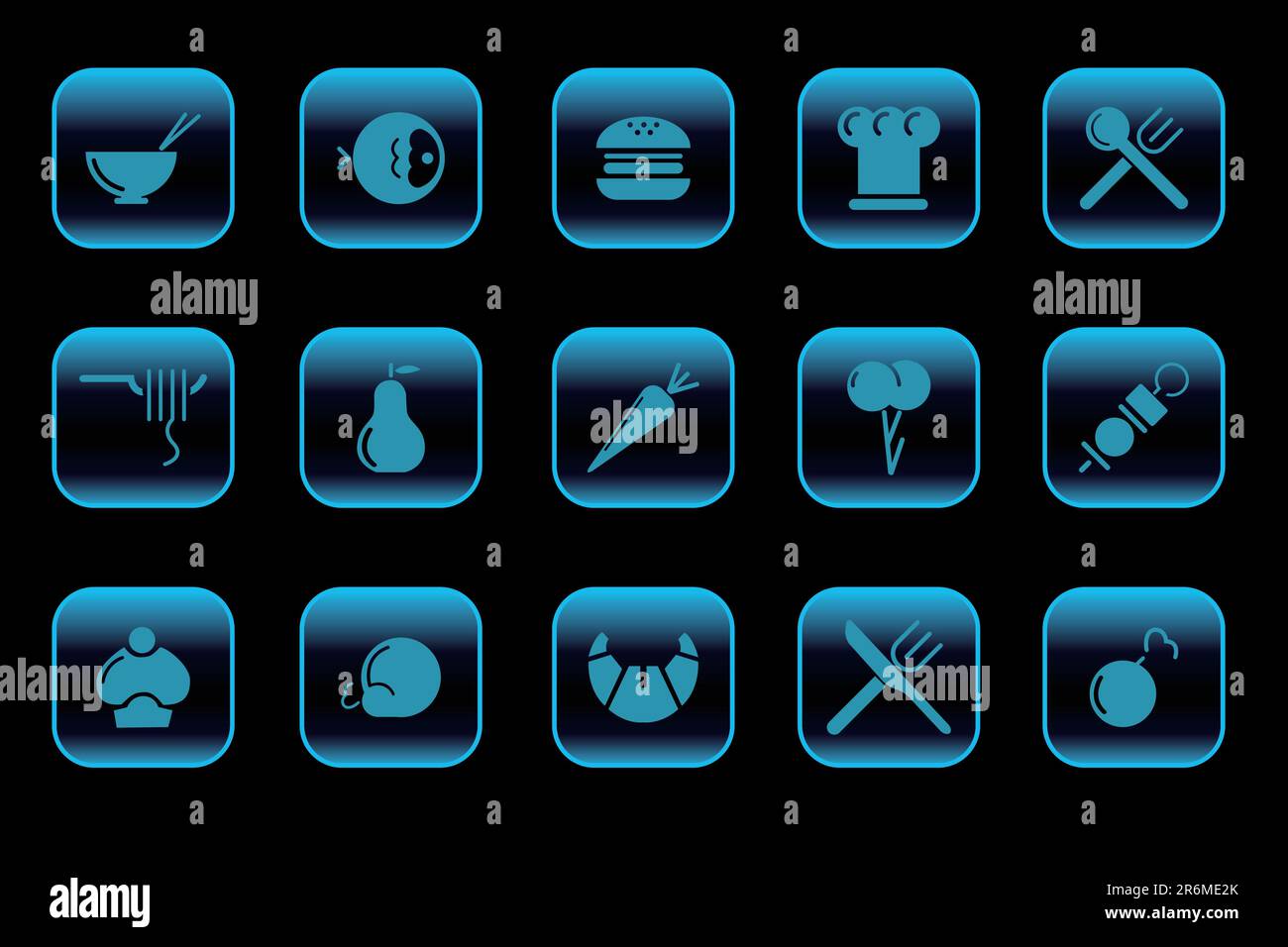 Food & Restaurant icons blue Series Stock Vector Image & Art - Alamy