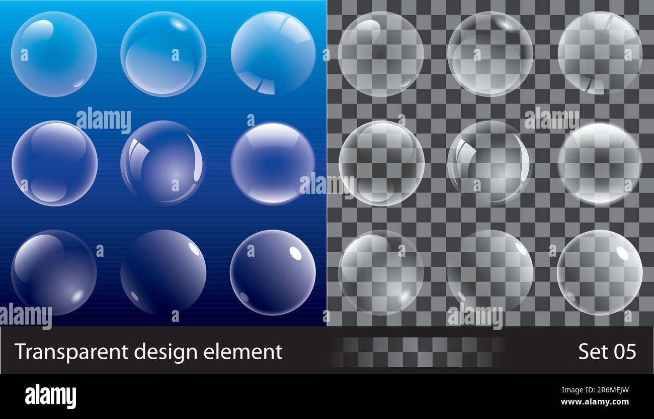 Set of transparent bubbles. Vector illustration for design Stock Vector ...