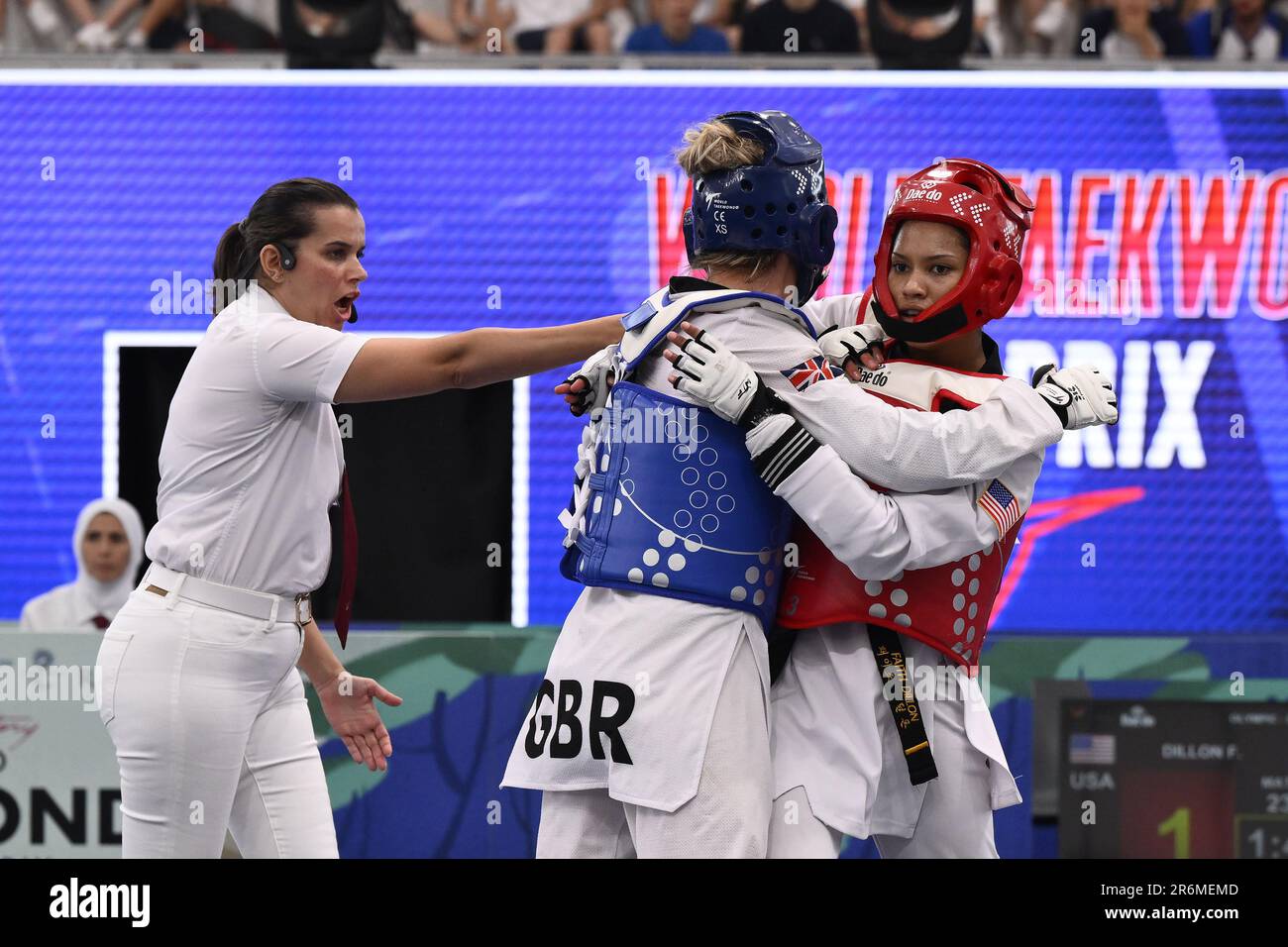 Jade JONES (GBR) vs Faith DILLON (USA) during Semi Finals round Women ...