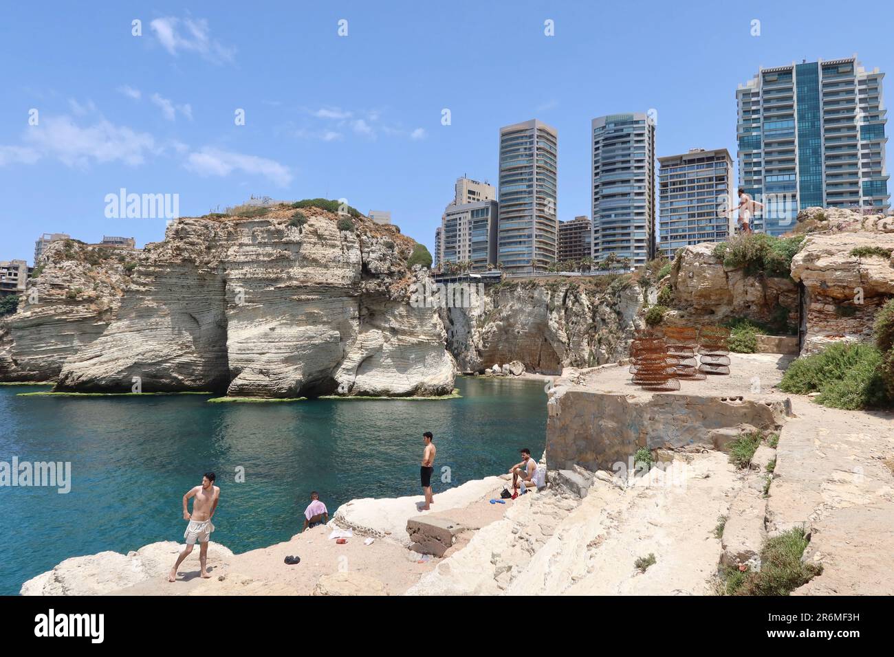 Beirut, Lebanon. 10th June, 2023. A view of Raouchi Rocks, Beirut ...