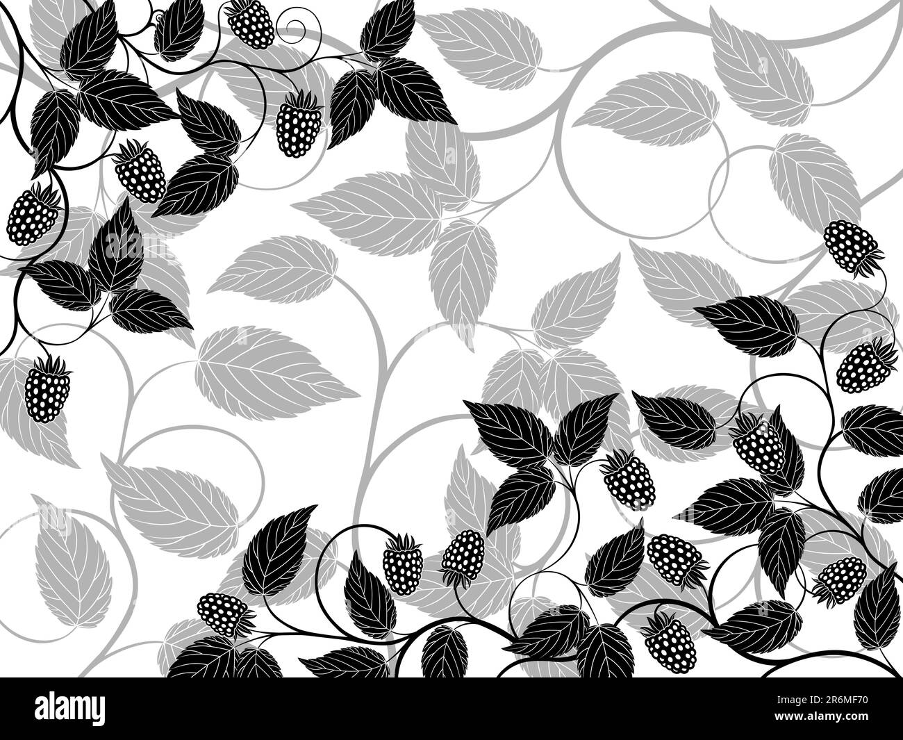 Floral background with a berries. Vector illustration Stock Vector ...
