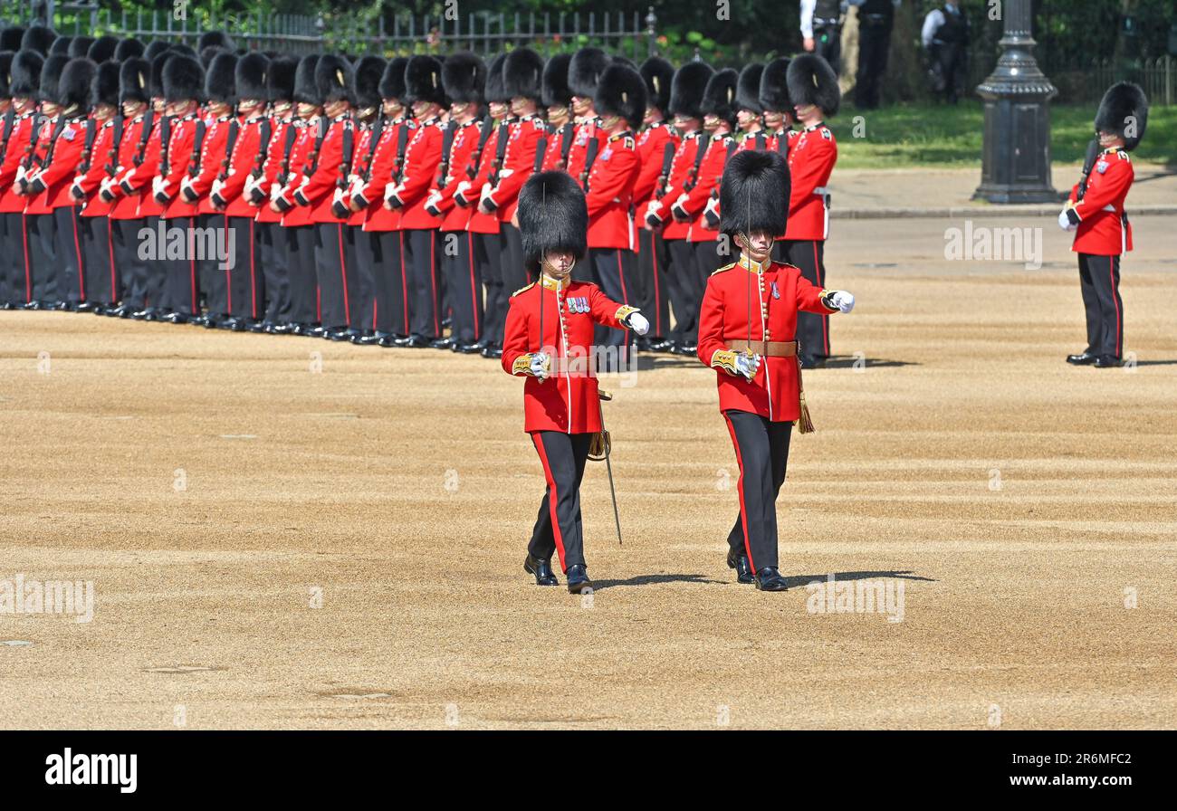 Horse Guards Parade, London, UK on June 10 2023. Regiments prepare ...
