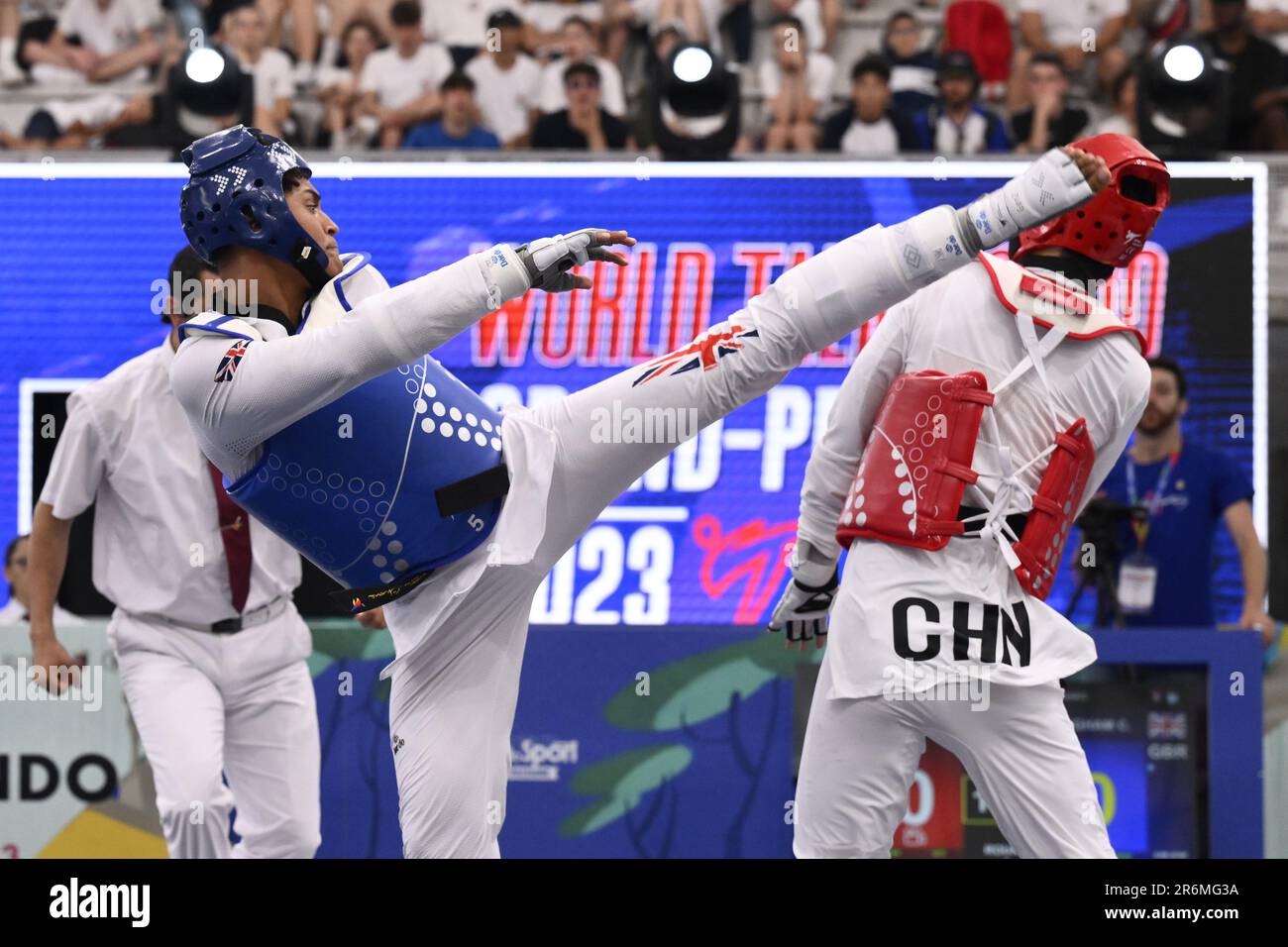 Caden CUNNINGHAM (GBR) vs Zhaoxiang SONG (CHN) during Semi Finals round ...