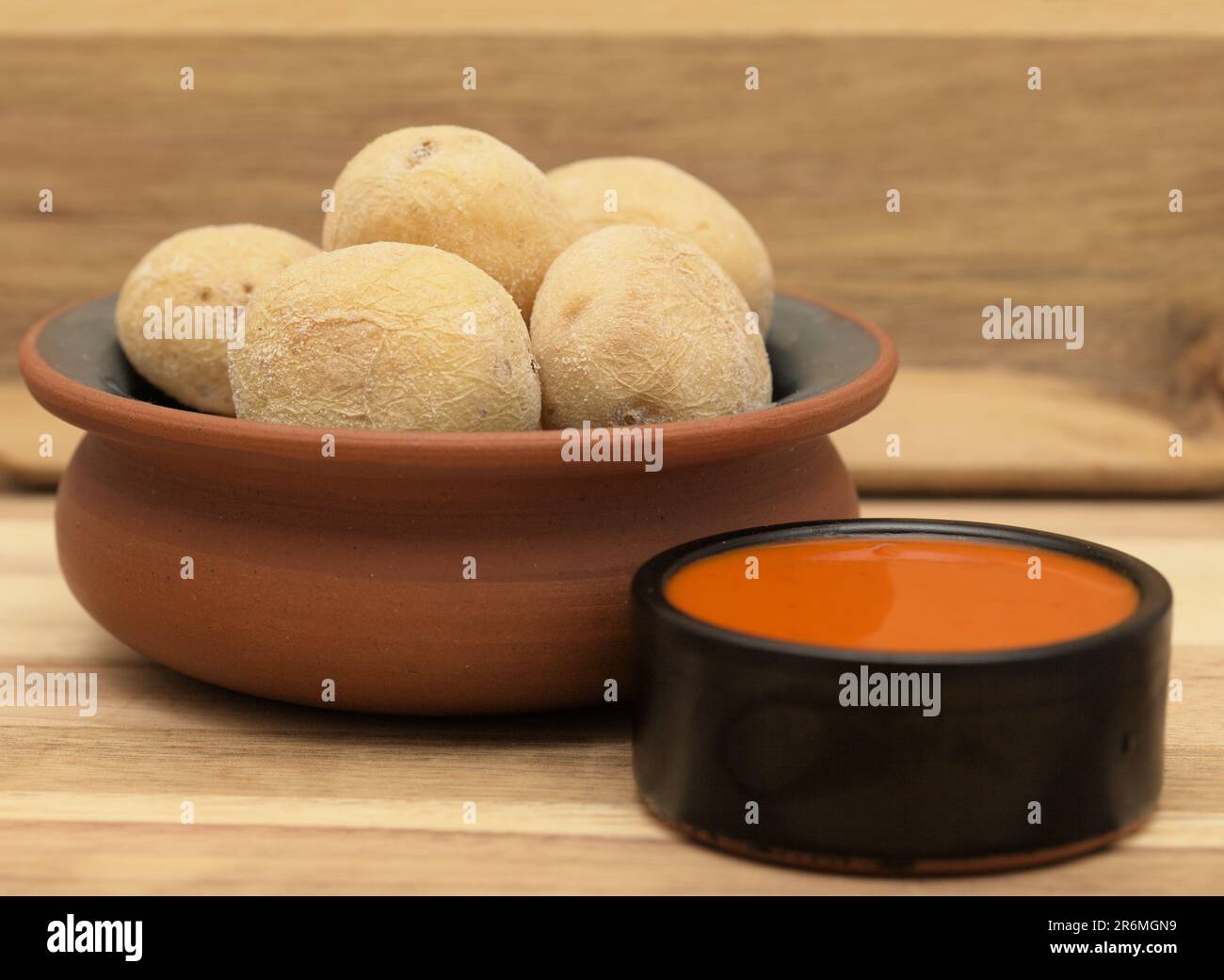 Cuisine of Canary Islands - papas arrugadas, wrinkly potatoes, in a ...