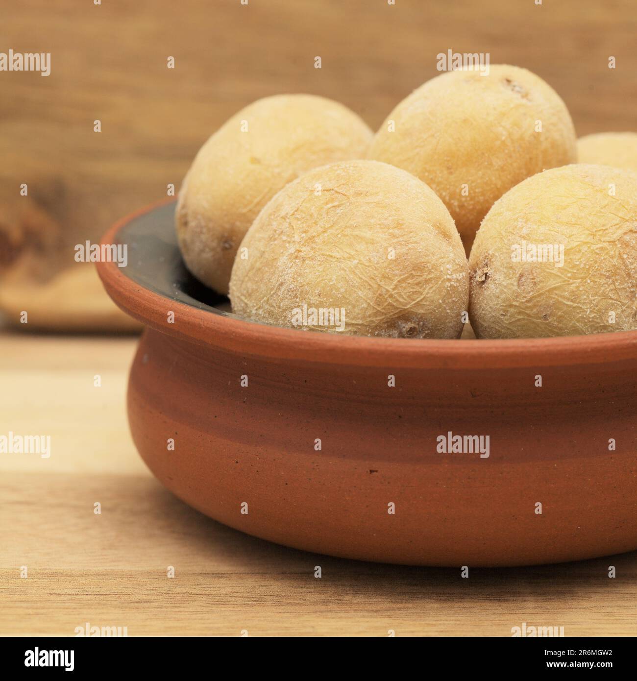 Cuisine of Canary Islands - papas arrugadas, wrinkly potatoes, in a ...