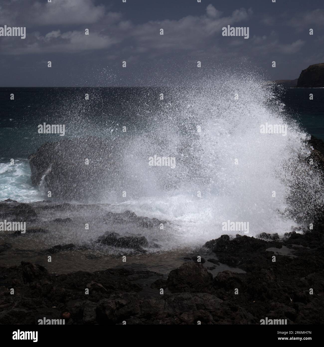 Gran Canaria, north west coast around natural swimming pools Salinas de ...