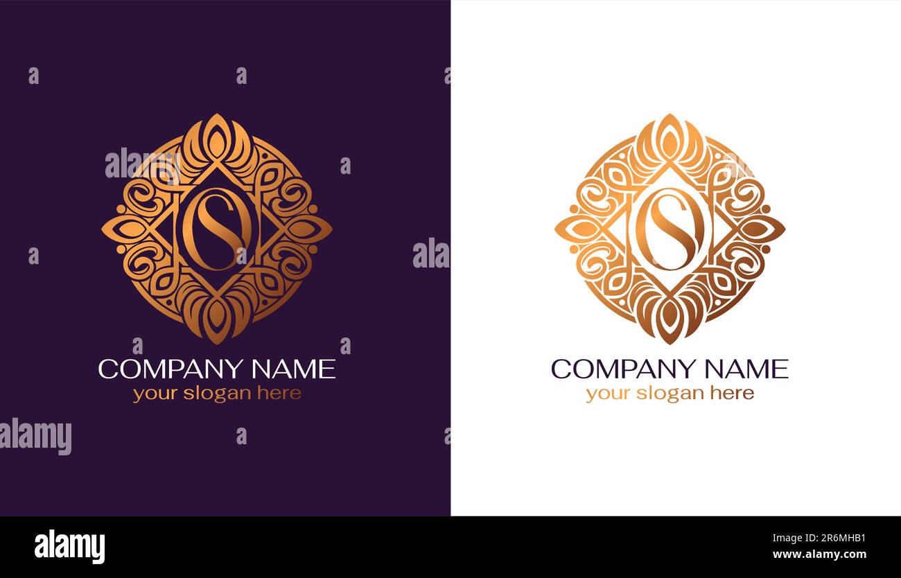 OS logo or SO monogram. OS letter logo template elements. personal ...