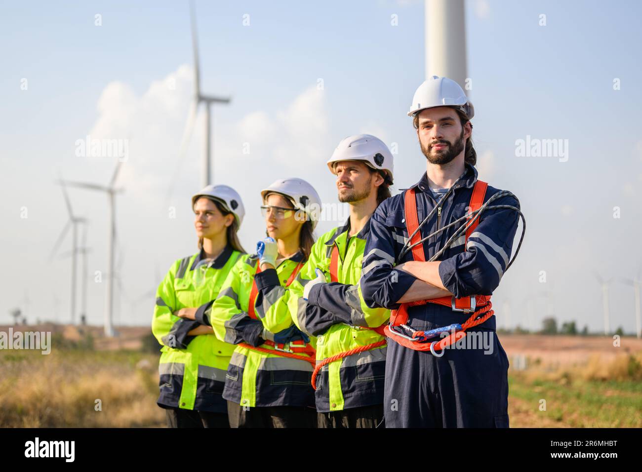 Engineer working with confident. Worker outdoor working. Mega project ...