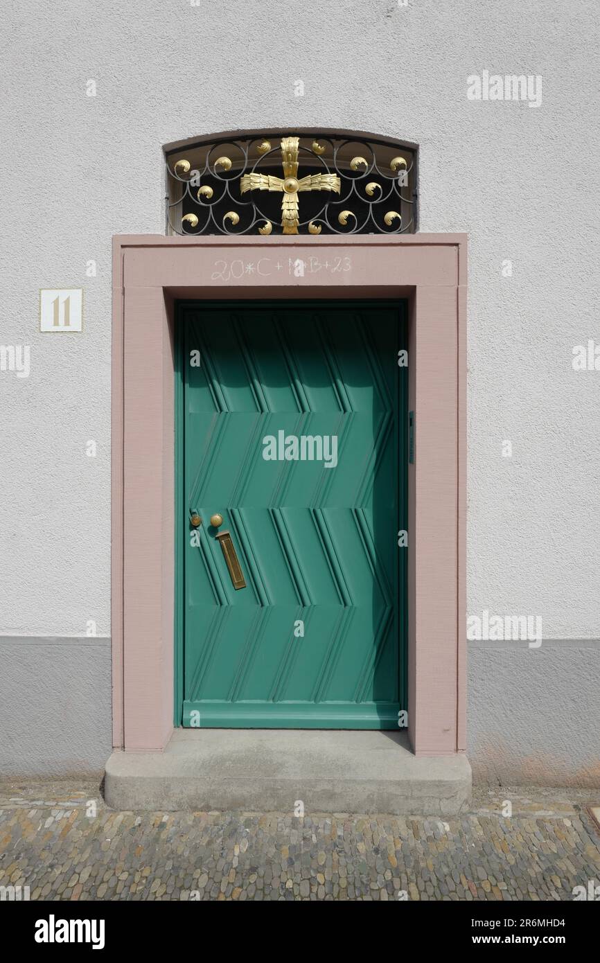 Historic door in Freiburg in Germany Stock Photo - Alamy