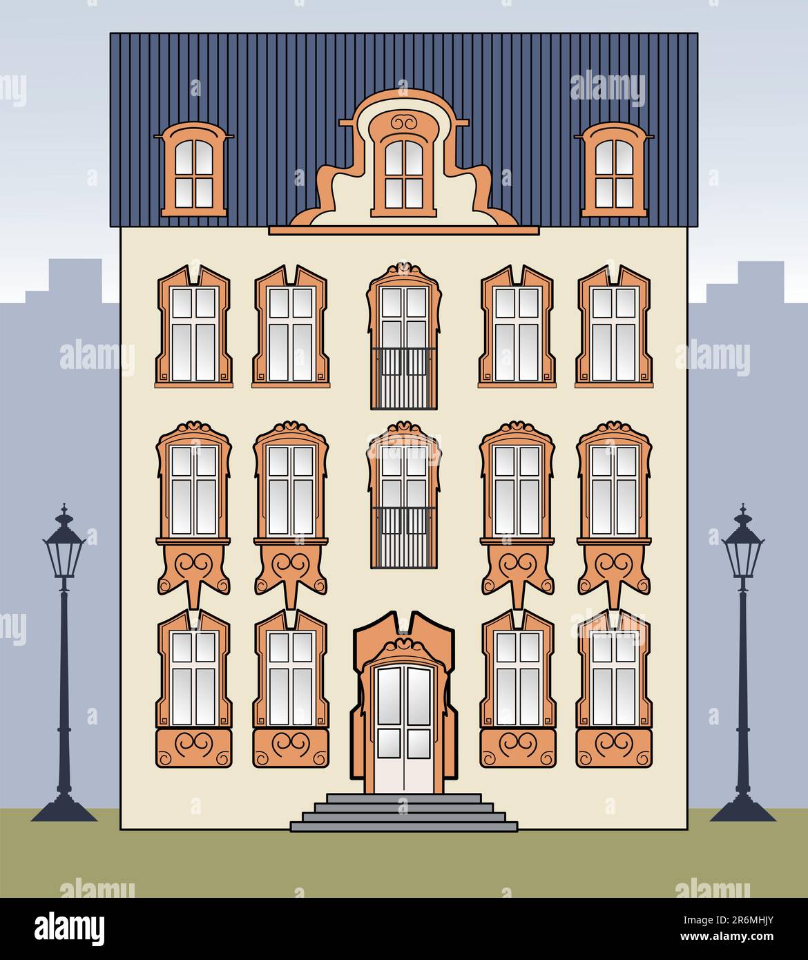 House, old architecture, Full scalable vector graphic for easy editing ...