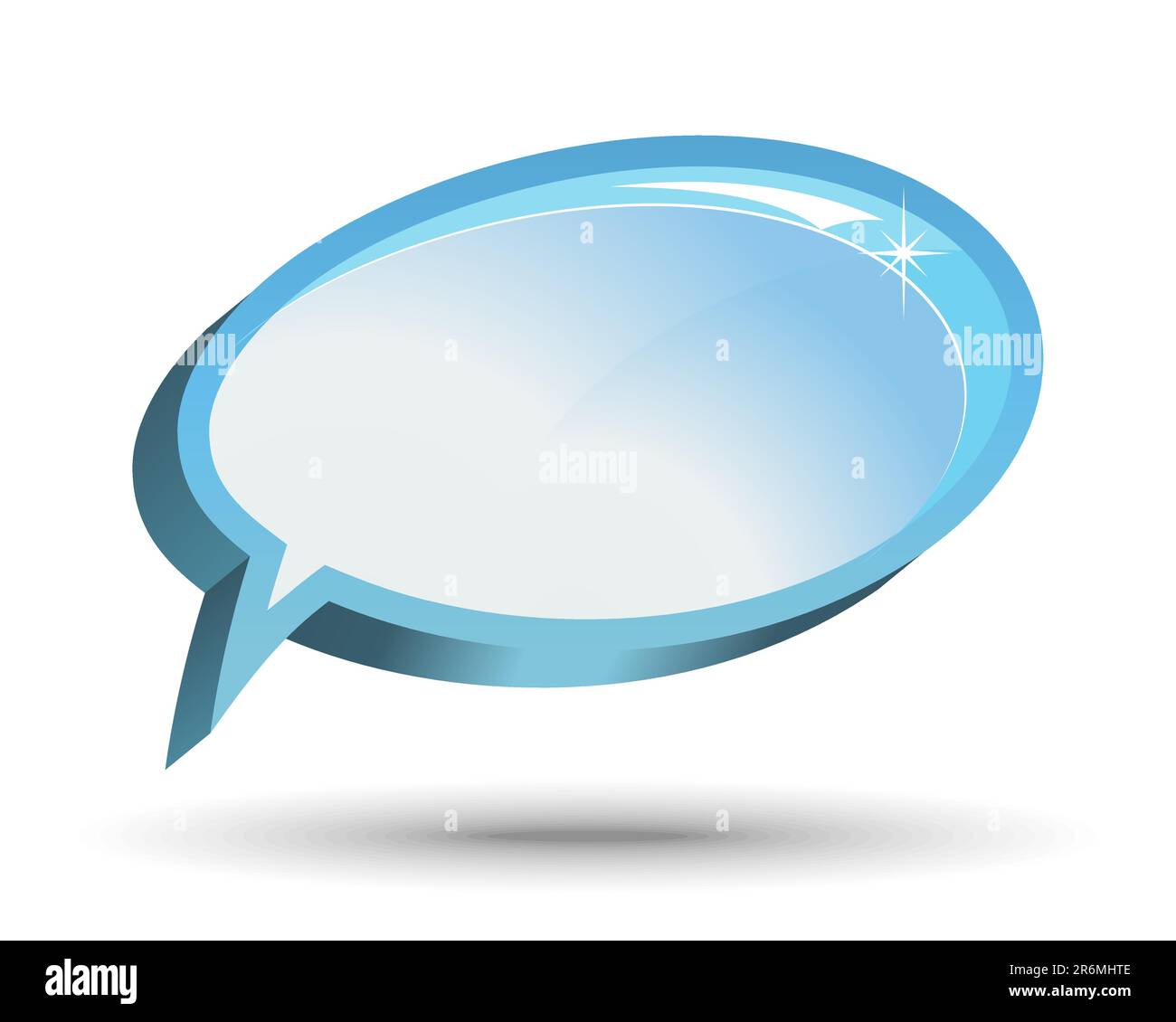 Vector glossy chat box in blue color Stock Vector Image & Art - Alamy