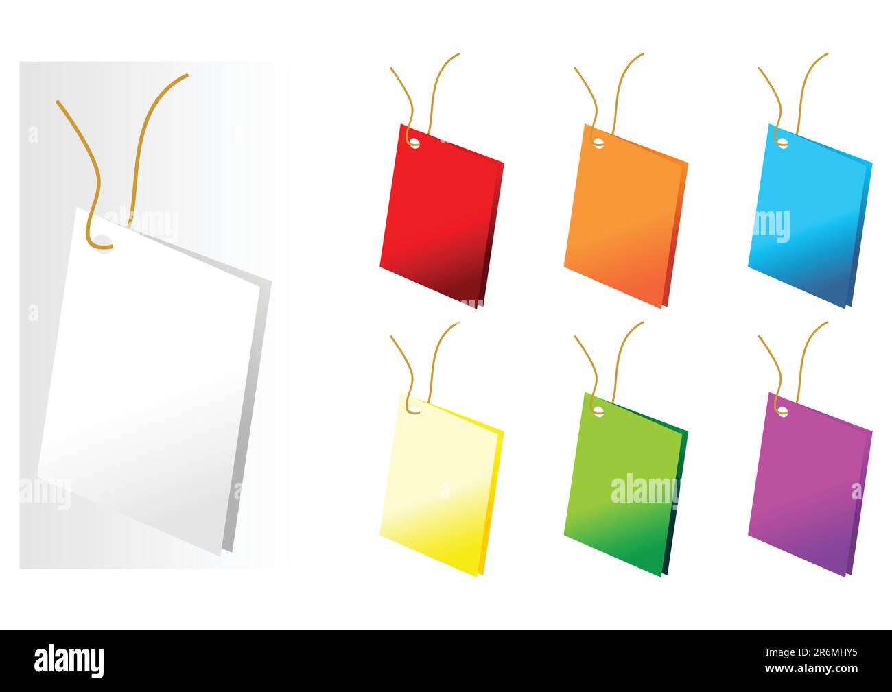 Gift tags with different colors over white background Stock Vector ...