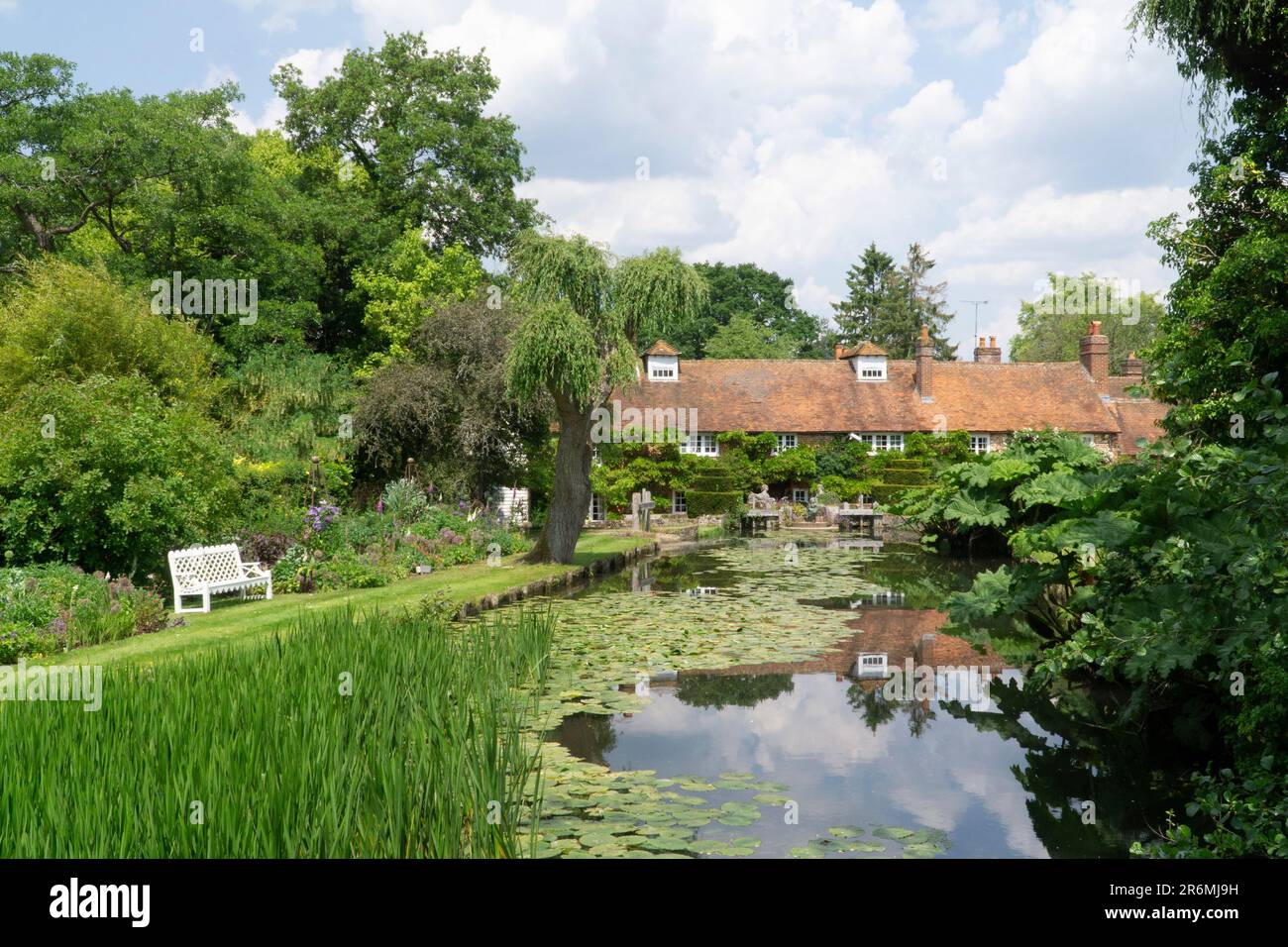 Dipley Mill on the Whitewater River in Hampshire, which is an 18th ...