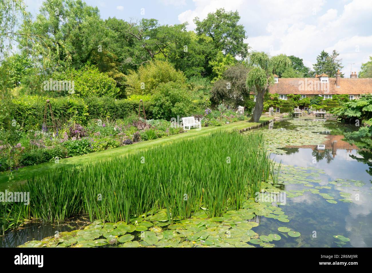 Dipley Mill on the Whitewater River in Hampshire, which is an 18th ...