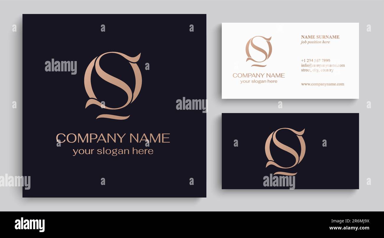 OS logo or SO monogram. OS letter logo template elements. personal monogram. Vector elegant logo ...