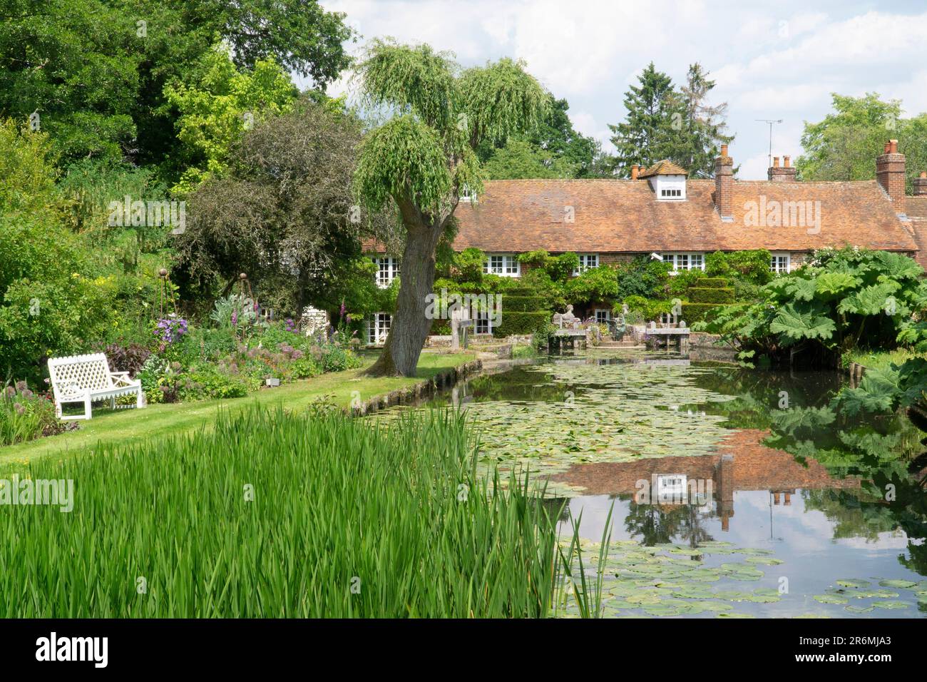 Dipley Mill on the Whitewater River in Hampshire, which is an 18th ...