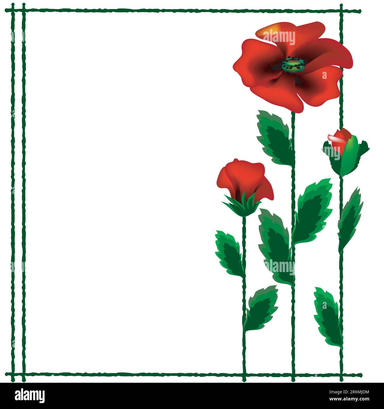 Poppy frame Cut Out Stock Images & Pictures - Alamy