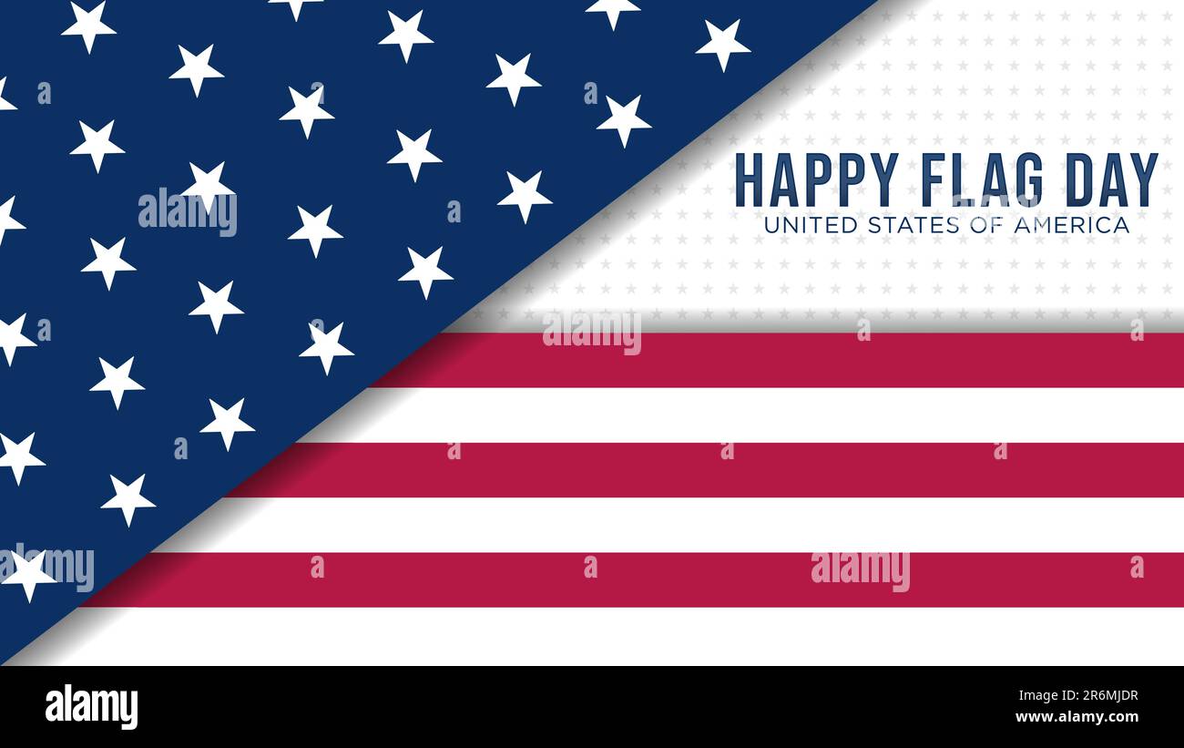 Happy Flag Day in the June 14 American, vector illustration, best for ...