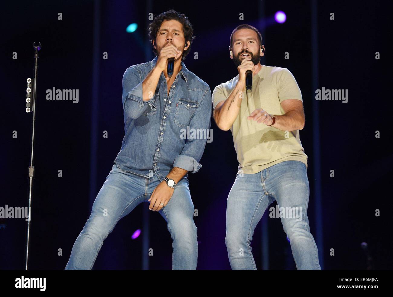 Nashville, TN, USA. 8th June, 2023. Dan Shay, Dan Smyers, Shay Mooney ...