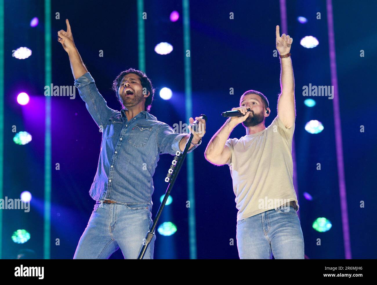 Nashville, TN, USA. 8th June, 2023. Dan Shay, Dan Smyers, Shay Mooney ...