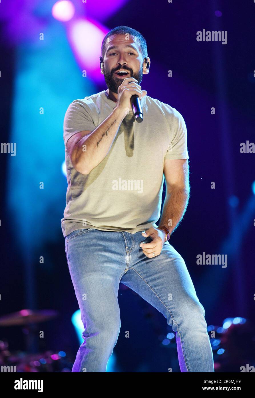 Nashville, TN, USA. 8th June, 2023. Dan Shay, Shay Mooney on stage for ...