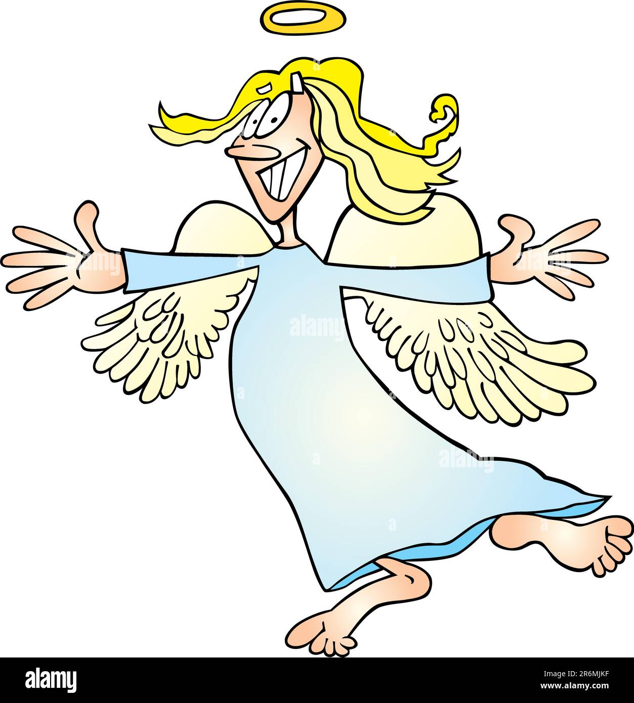 Cartoon illustration of funny angel Stock Vector Image & Art - Alamy