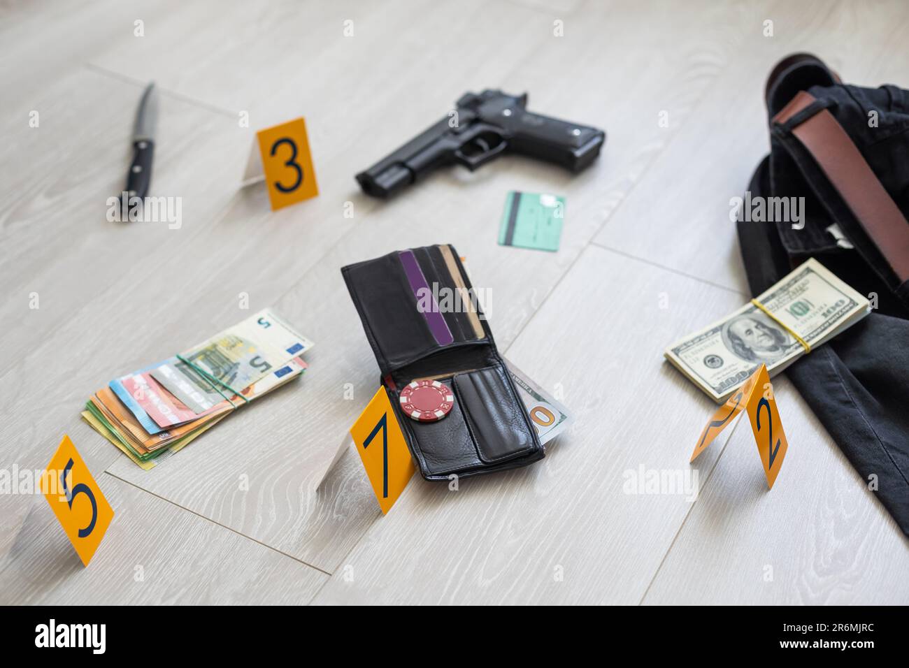 Crime scene investigation - numbering of evidences after the murdering ...