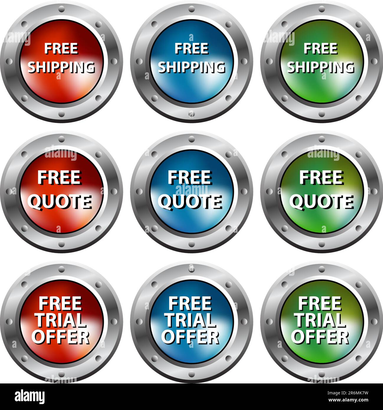 Shipping vector buttons set hi-res stock photography and images - Alamy