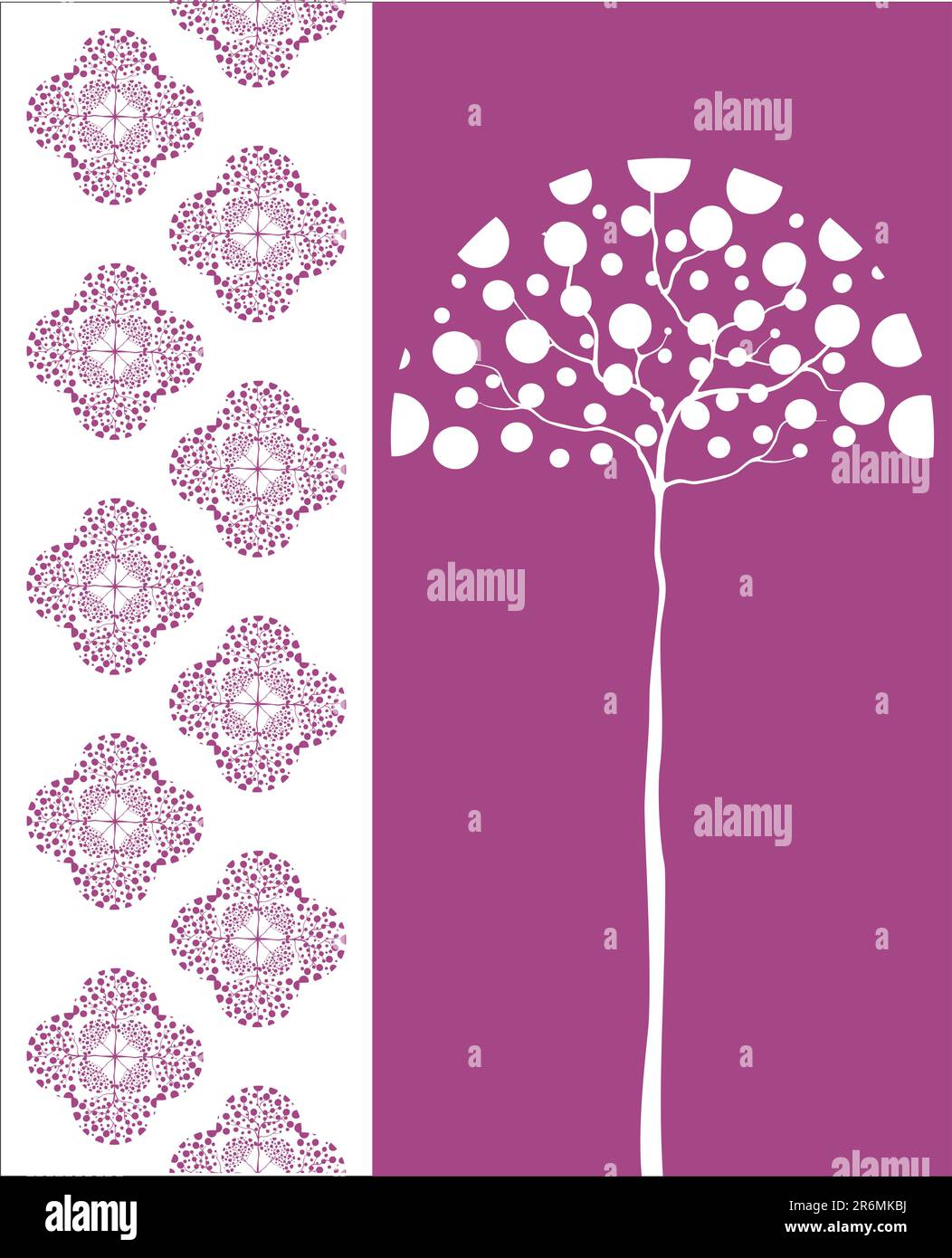 Tree And Pattern Vector Stock Vector Image & Art - Alamy