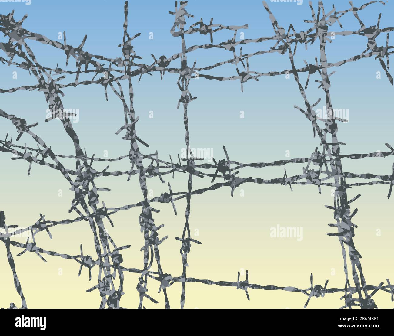 Tangled fence wire Stock Vector Images - Alamy