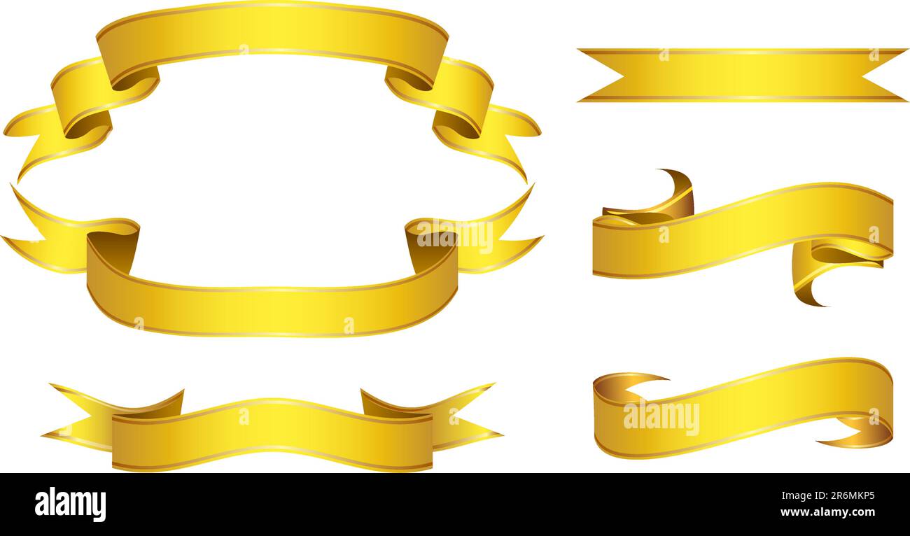 Golden Banners set Stock Vector Image & Art - Alamy