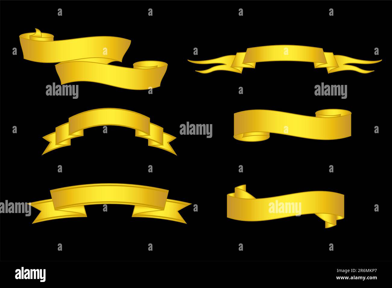 Golden Graphic Banners set Stock Vector Image & Art - Alamy